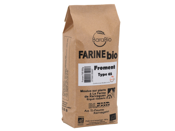 Farine: Farine de froment T65 (blanche) 500g