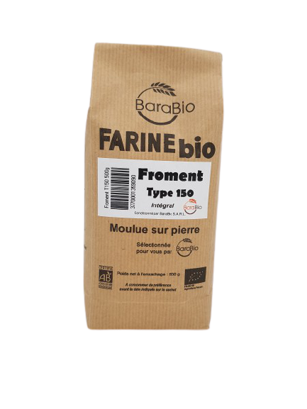 Farine: Farine de froment T150 (intégrale) 500g